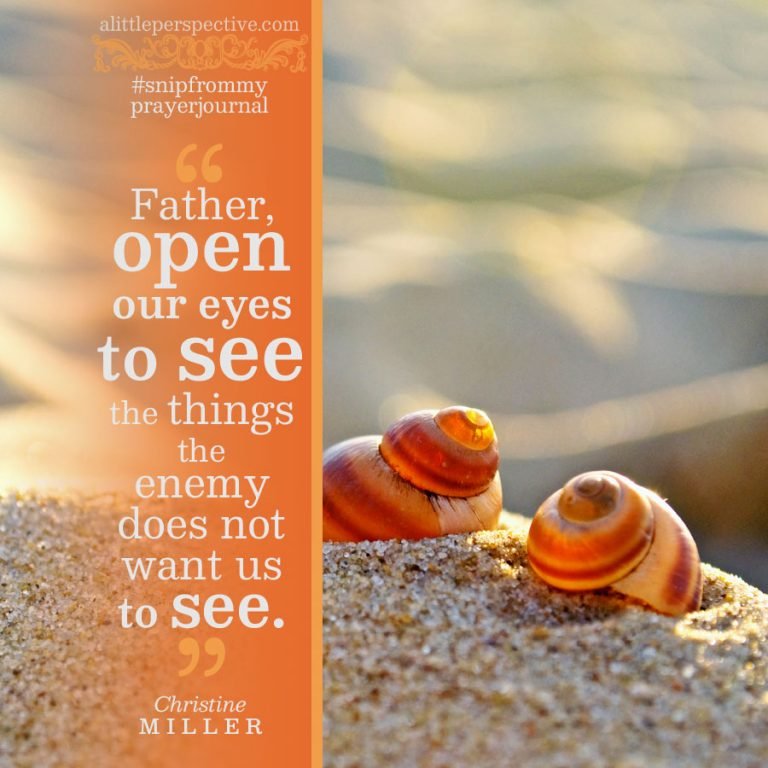 Open our eyes