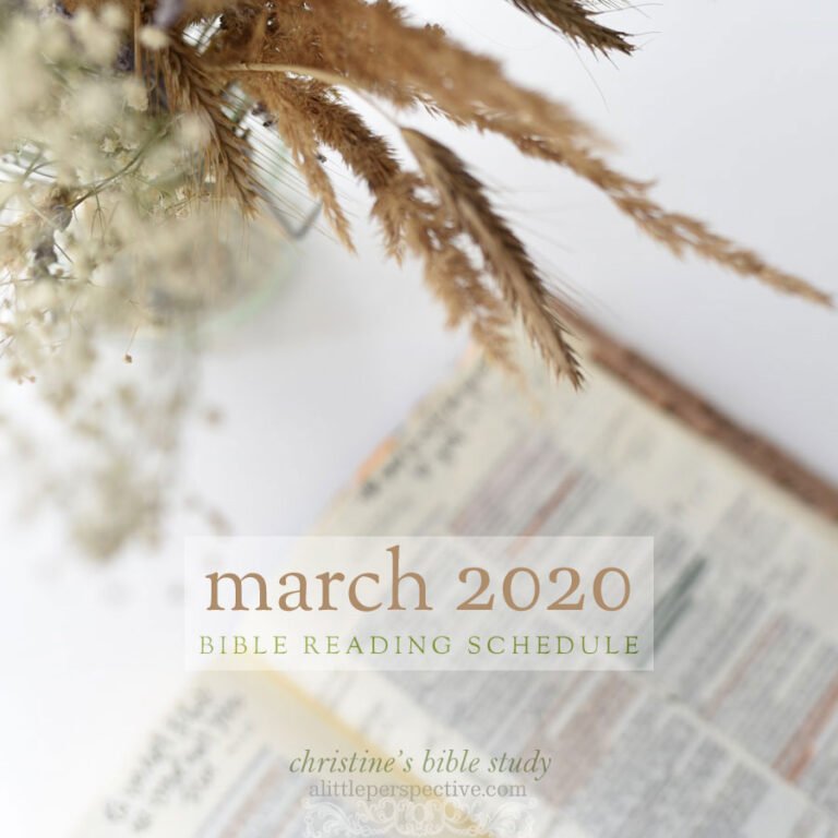 march 2020 bible reading schedule