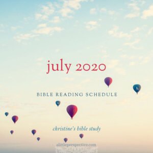 july 2020 bible reading schedule